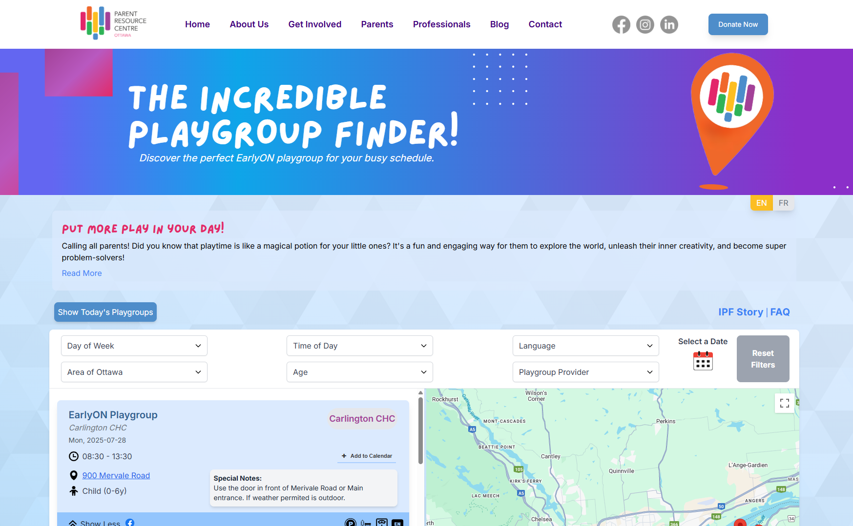 The Incredible Playgroup Finder | Devpost
