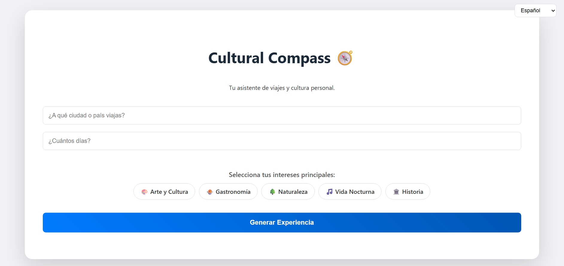 Cultural Compass | Devpost