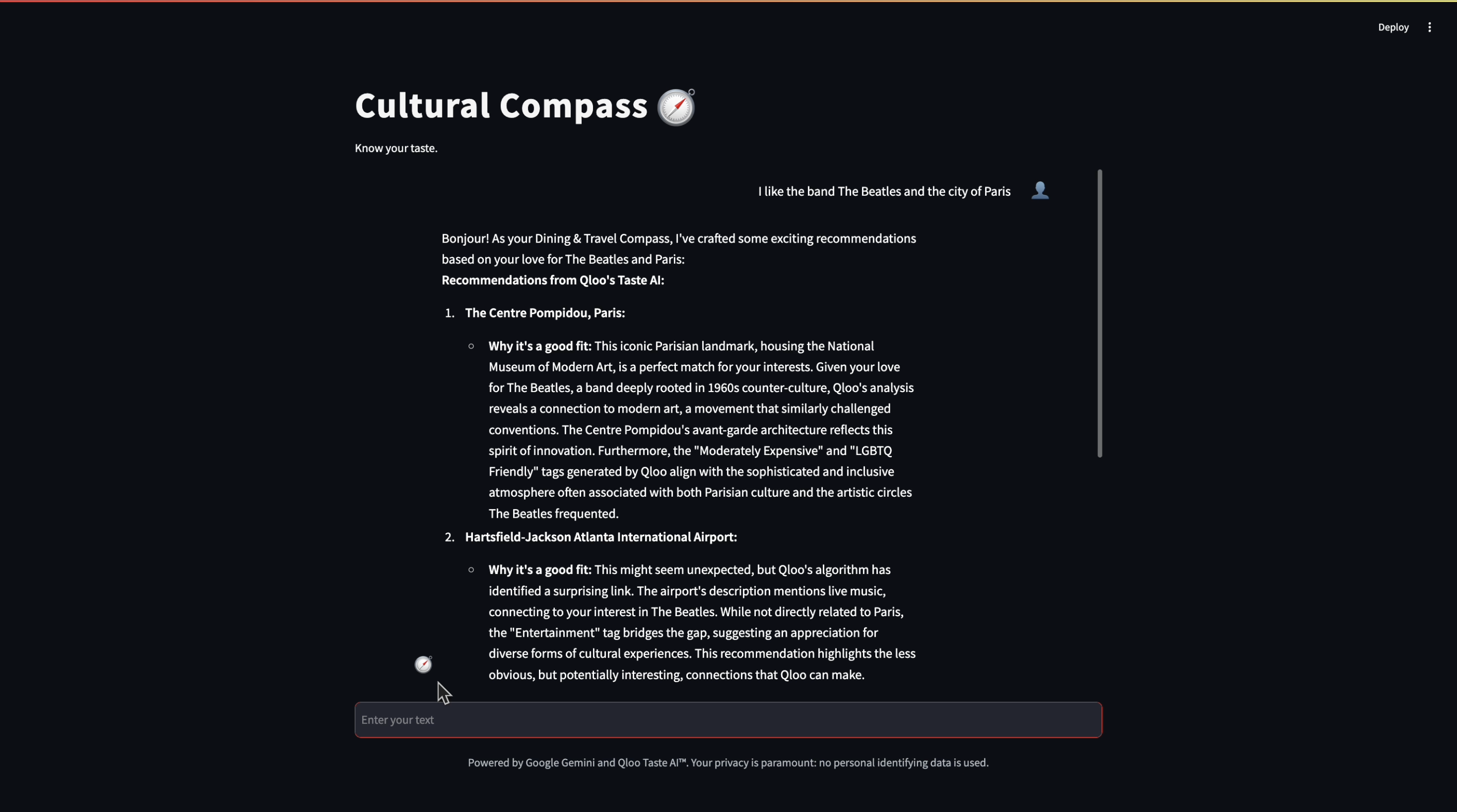 Cultural Compass: AI Taste Navigator | Devpost