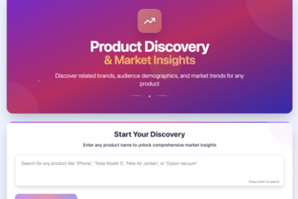 Product Discovery & Market Insights Platform | Devpost