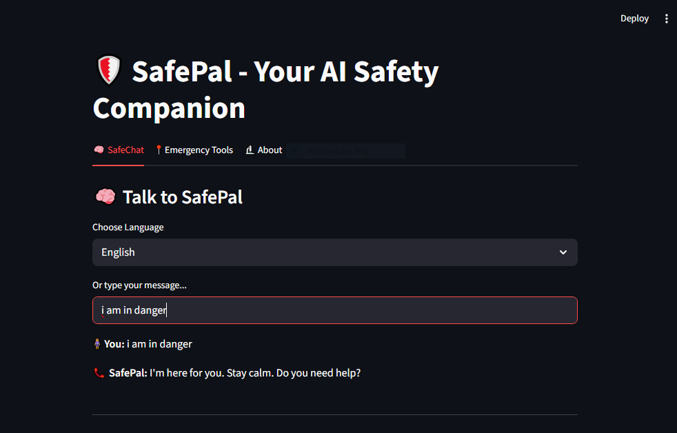 SafePal – Your AI Safety Companion | Devpost