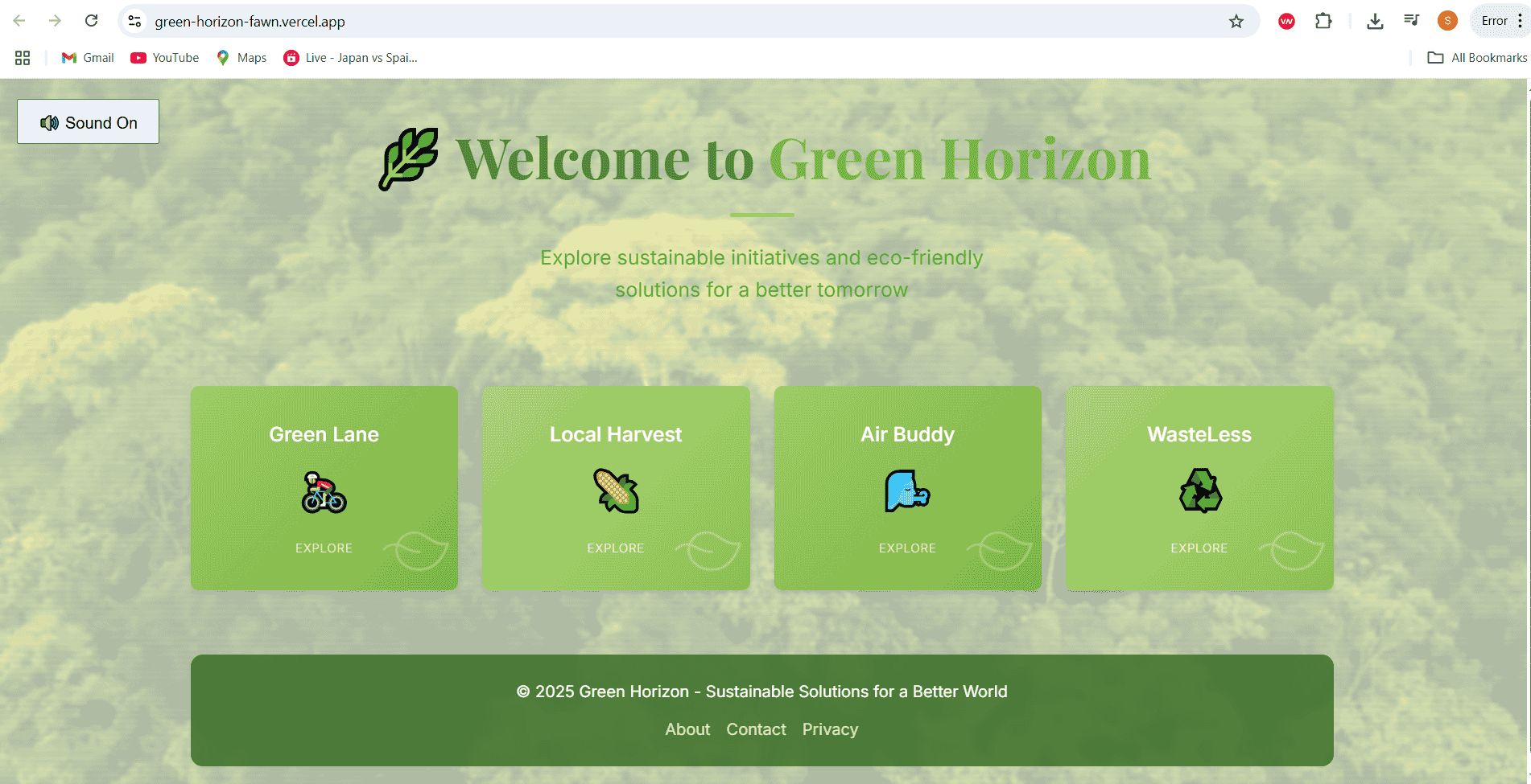 GREEN HORIZON | Devpost
