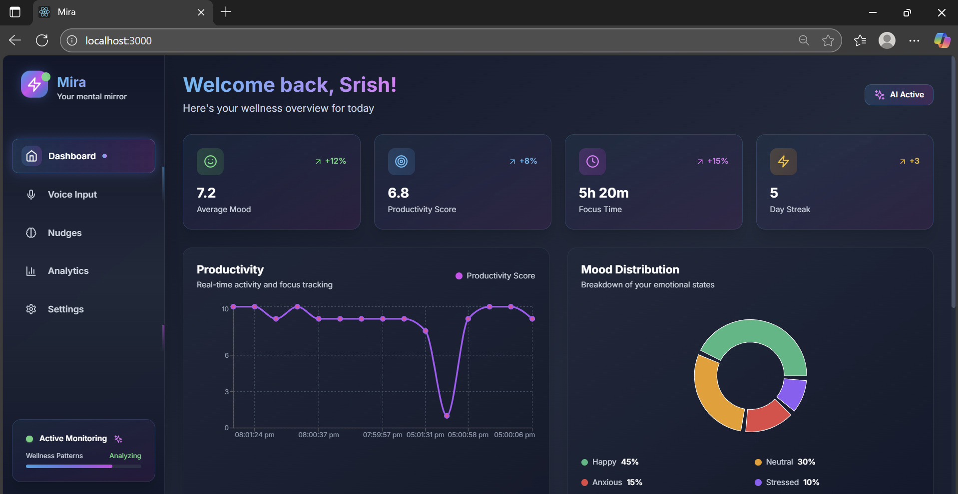 Mira - Your Mental Mirror | Devpost