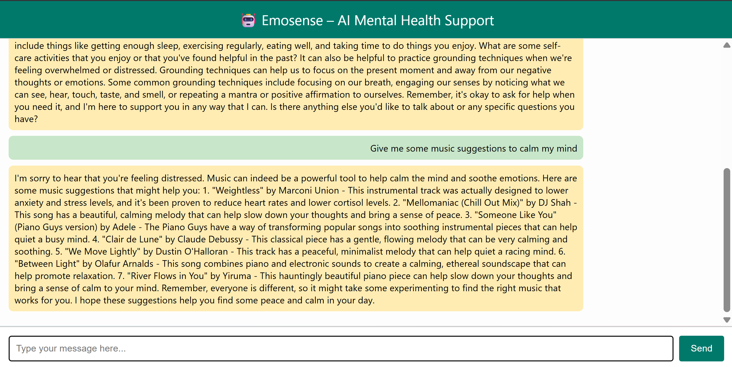 Emosense – AI Mental Health Support | Devpost