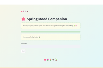 Spring Mood Companion | Devpost