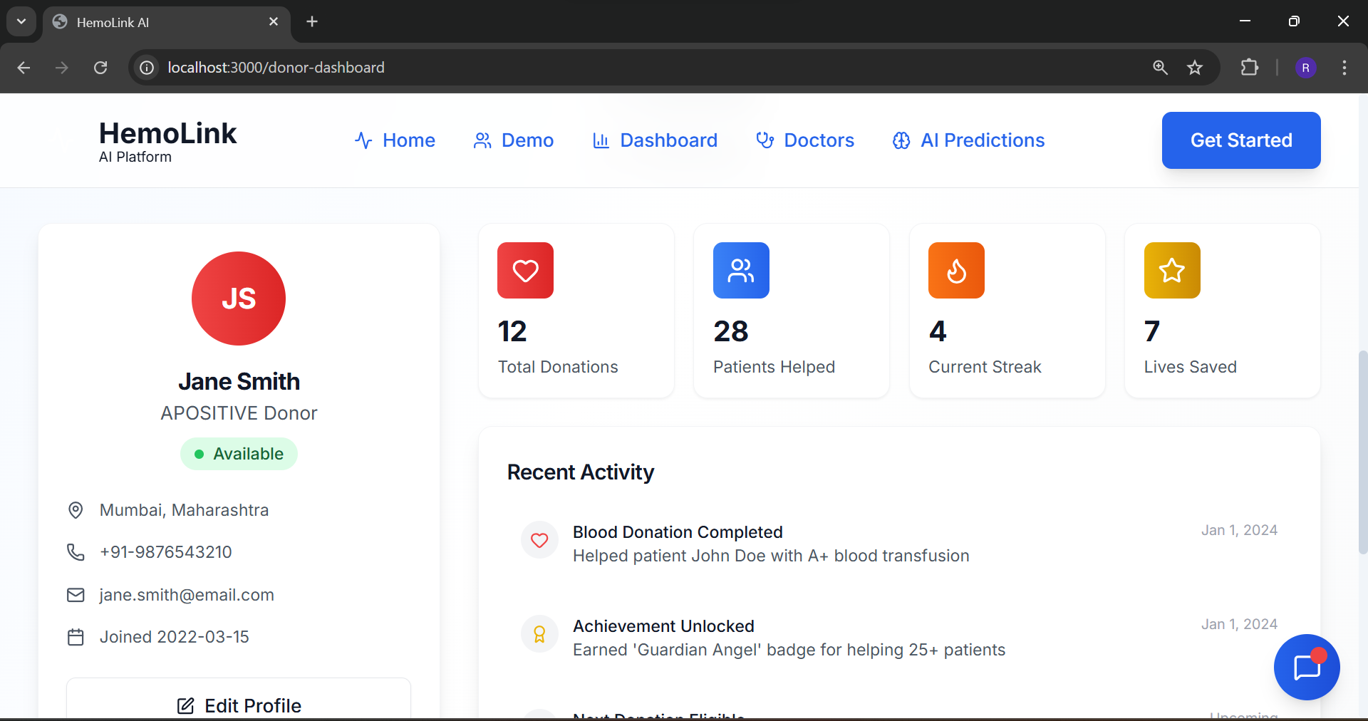 HemoLink AI – Empowering Thalassemia Care | Devpost