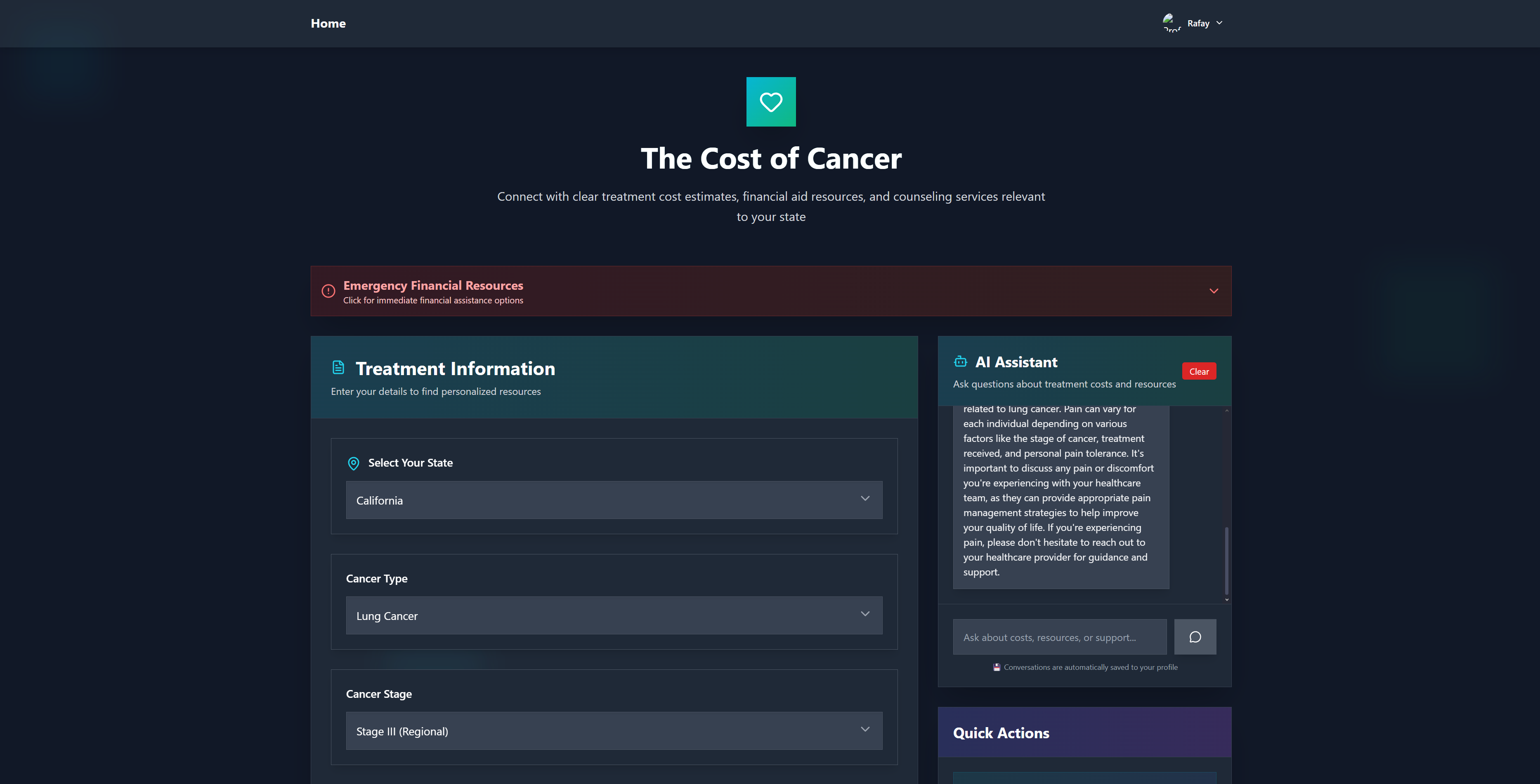 The Cost of Cancer | Devpost