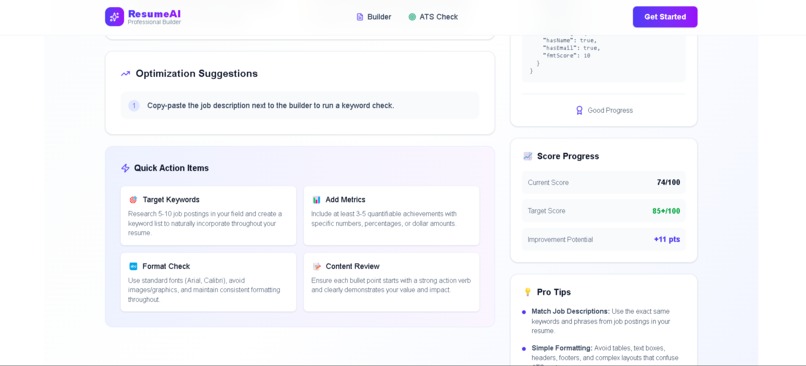 AI Resume Builder with ATS Checker | Devpost