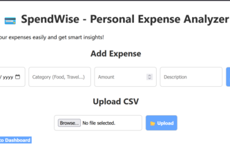 SpendWise – Personal Expense Analyzer | Devpost