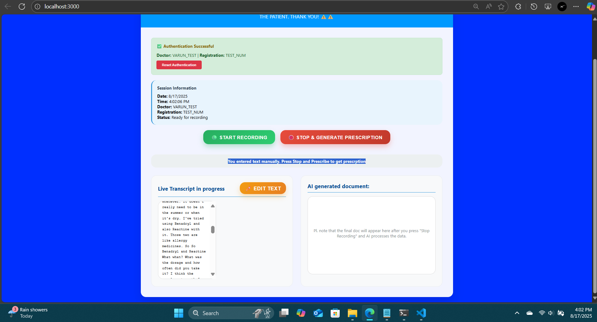 preSCRIBE - Linking Conversation And Care | Devpost