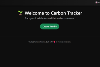 Carbon Tracker – Sustainable Food Emission Insights | Devpost