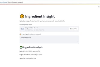 IngredientSight:Your Food Label Translator | Devpost