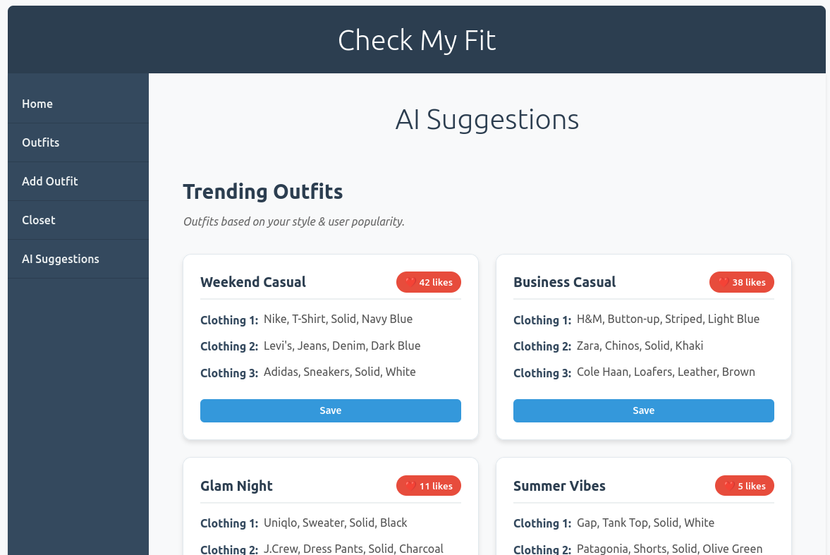 Check My Fit | Devpost