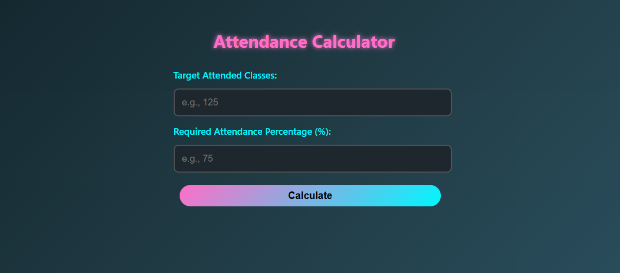 Attendance Calculator | Devpost