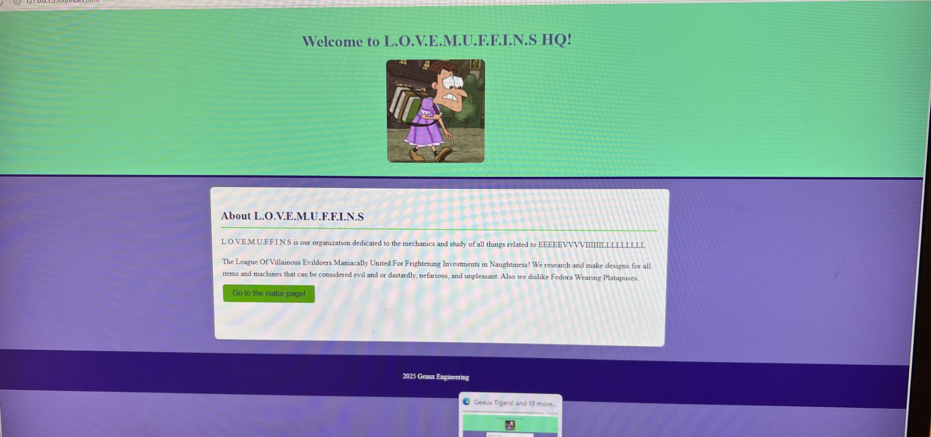 EVIL INATOR GENERATOR and recruitment page | Devpost