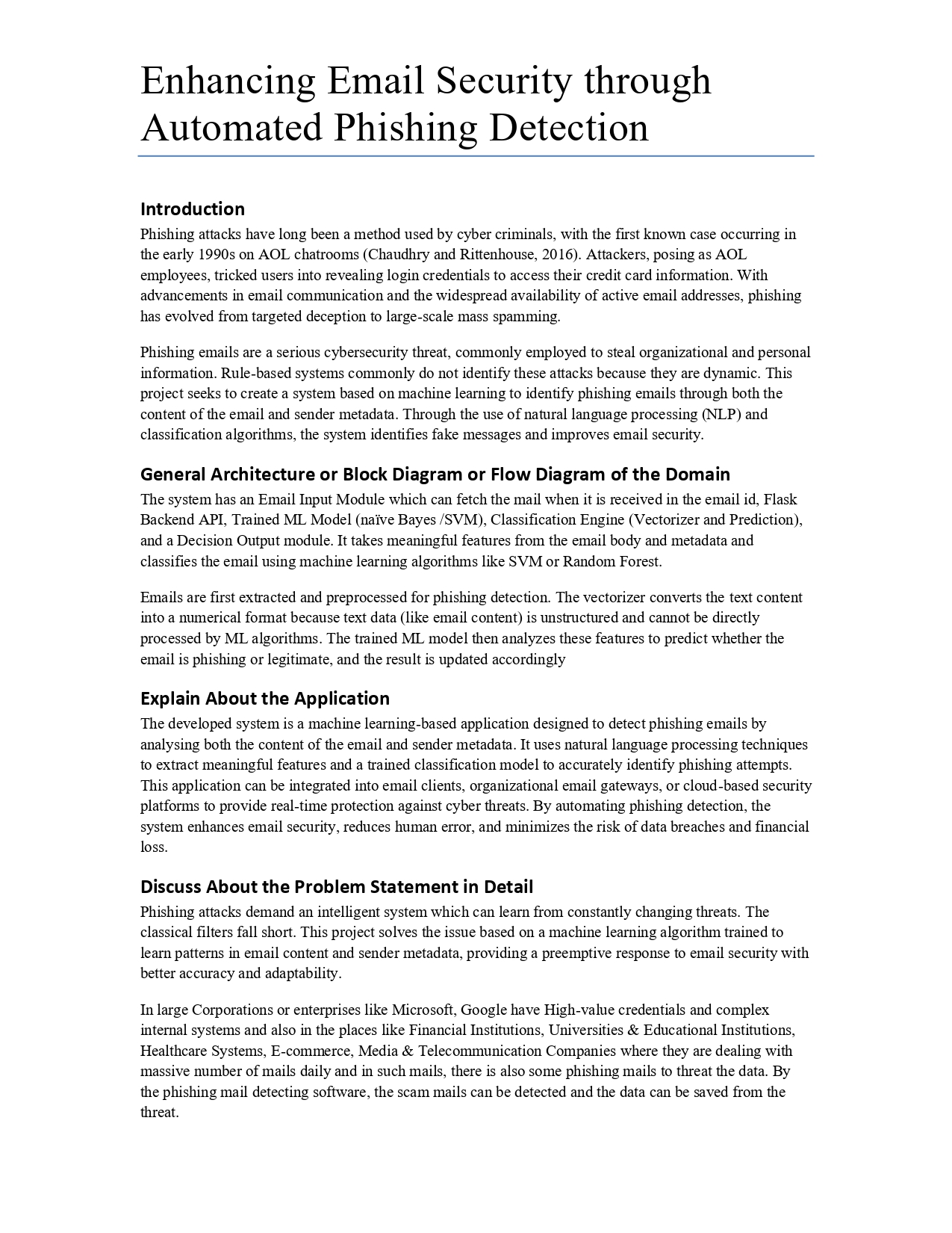 Enhancing Email Securly Automated Phishing Detection | Devpost