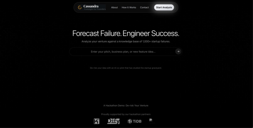 Cassandra - The Failure Prophet | Devpost