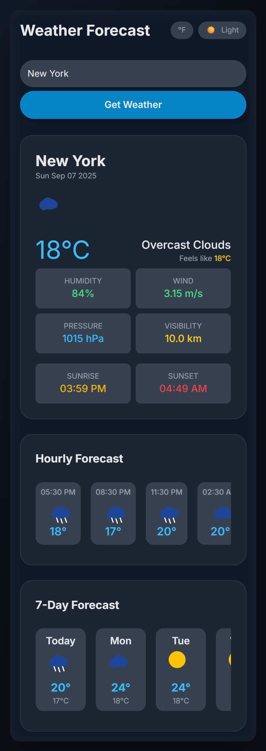 Weather Forecast Web App | Devpost