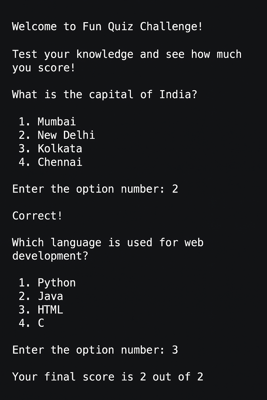 Fun quiz challenge | Devpost