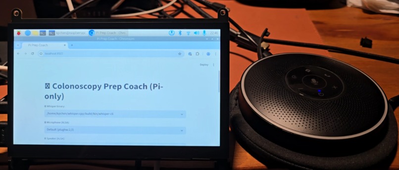 Colonoscopy Prep Coach on Raspberry Pi | Devpost
