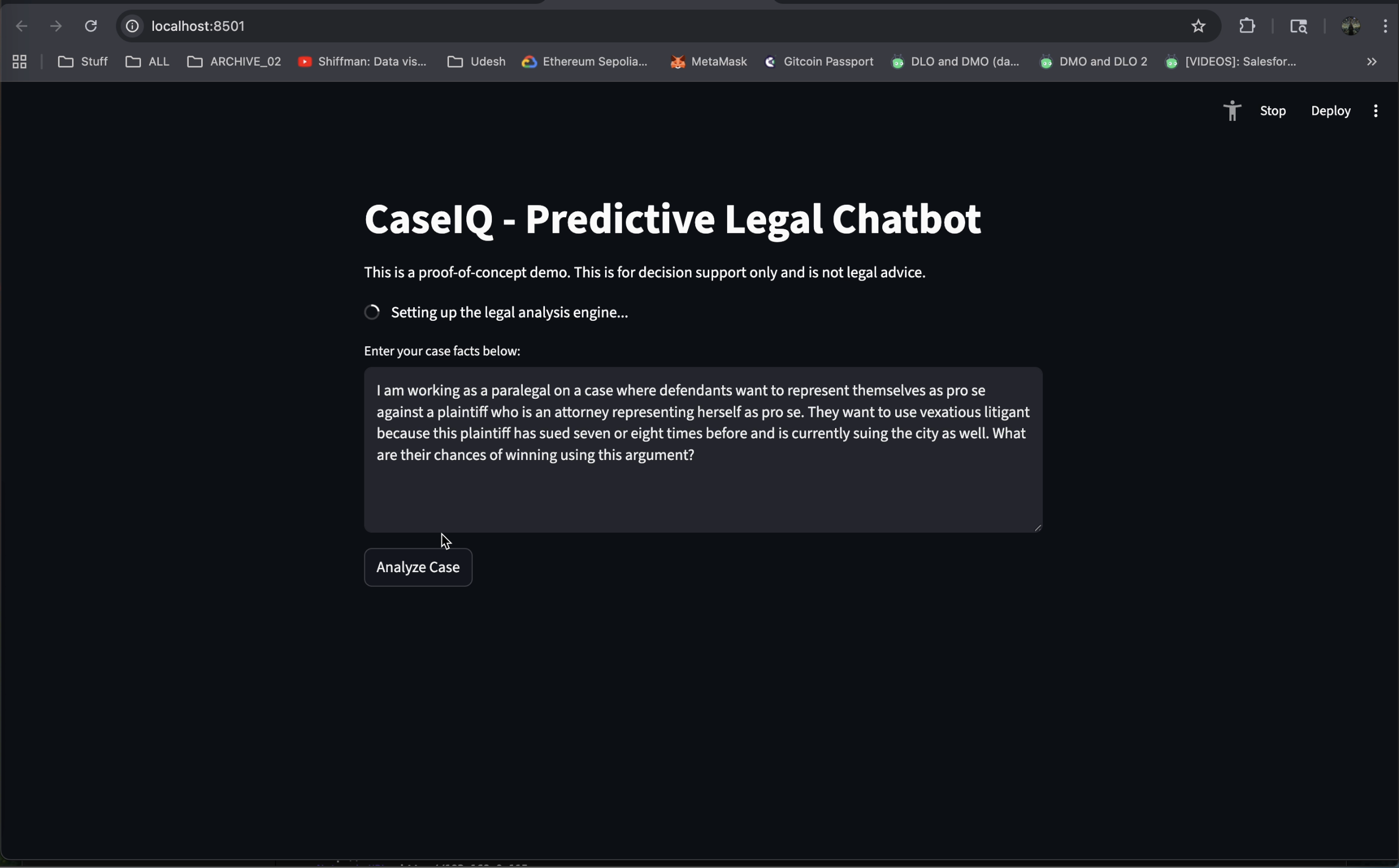 CaseIQ - Predictive Legal Chatbot | Devpost