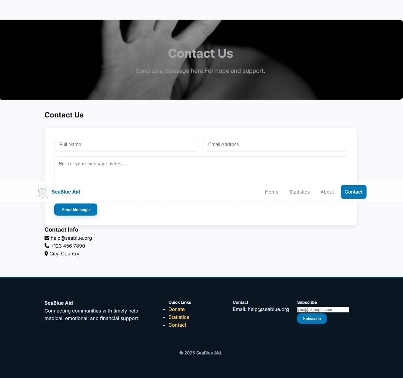 Sea Blue Aid – Acid Attack Survivors Support | Devpost