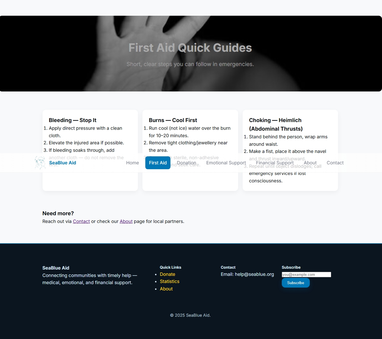 Sea Blue Aid – Acid Attack Survivors Support | Devpost