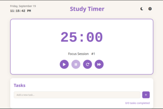 Digital Study Clock – Focus & Productivity Timer | Devpost