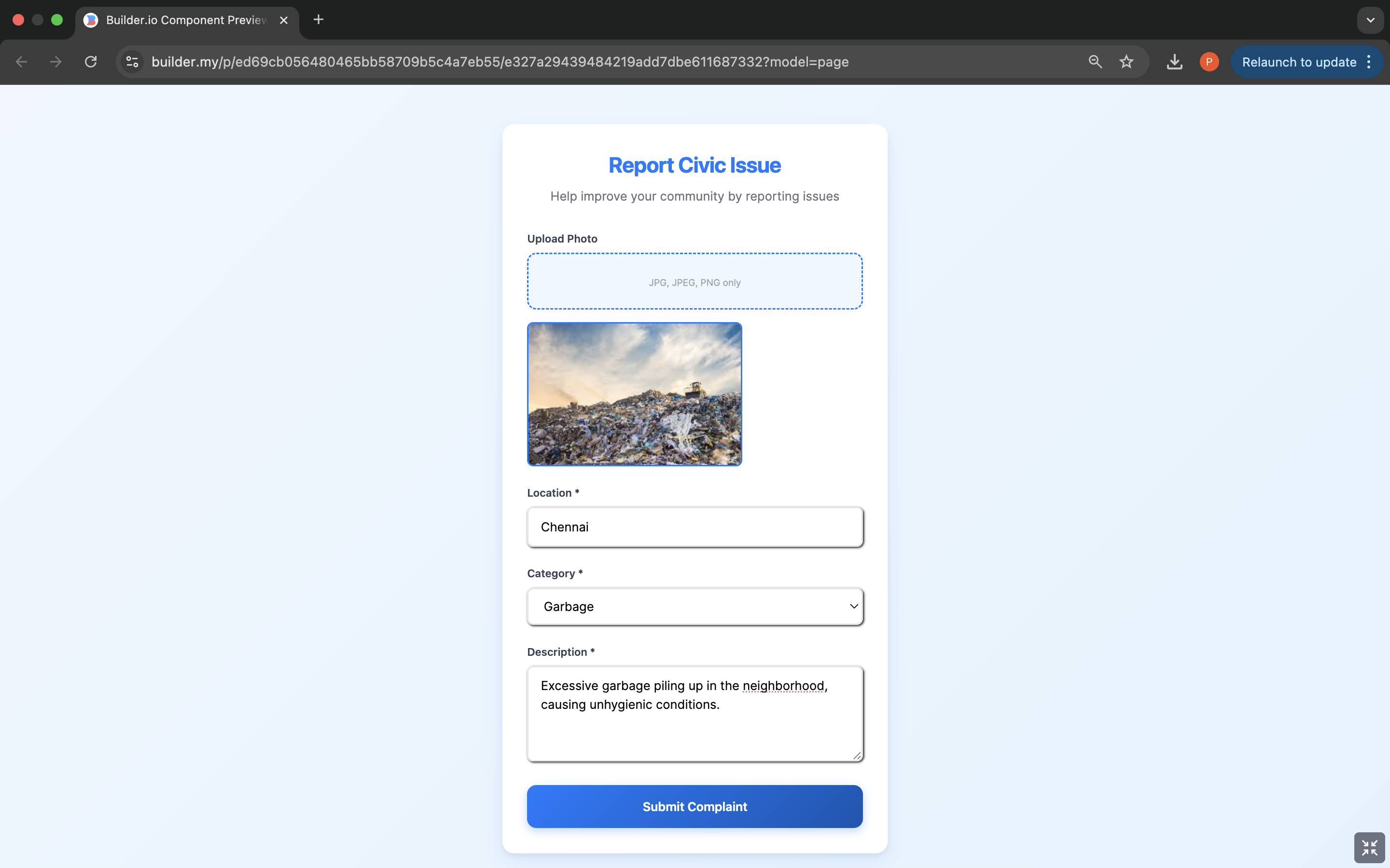 Civic Complaint System | Devpost