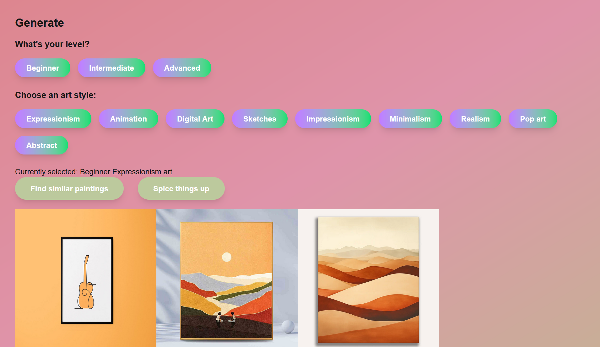 Artistic Inspiration Center | Devpost
