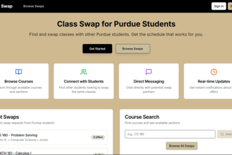 Class Swap – Boiler Bridge | Devpost