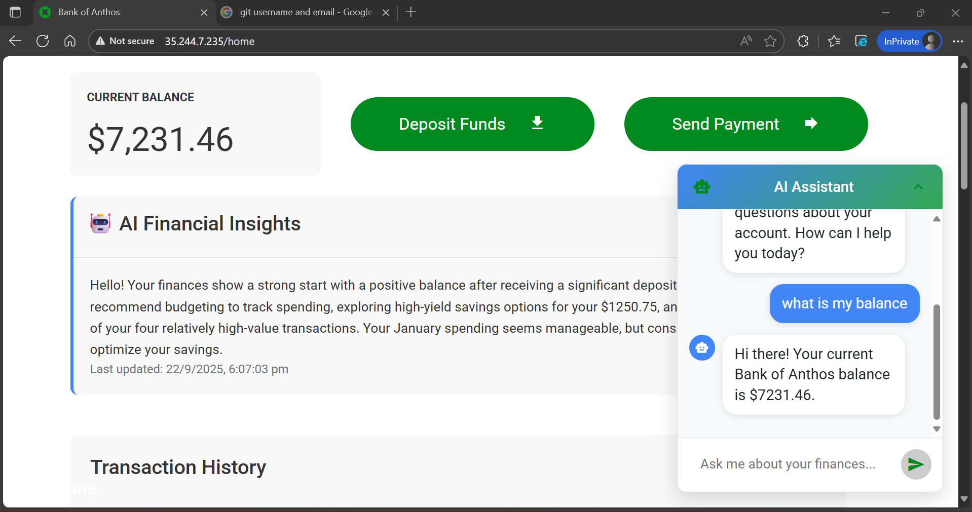 AI Superpowered Bank of Anthos | Devpost