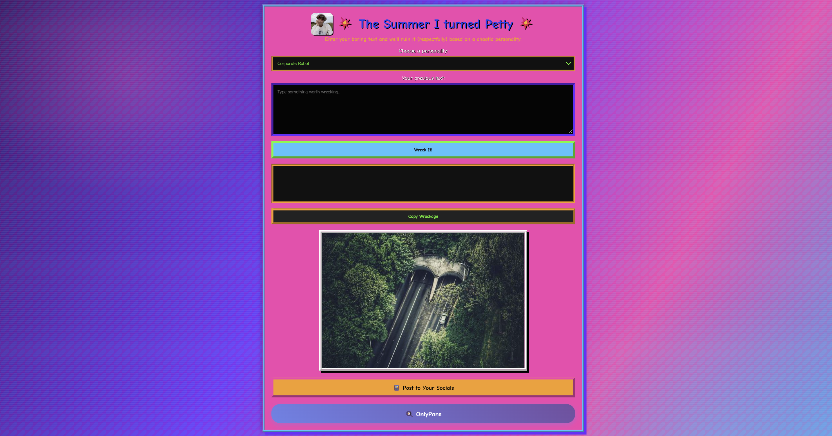 The Summer I Turned Petty | Devpost