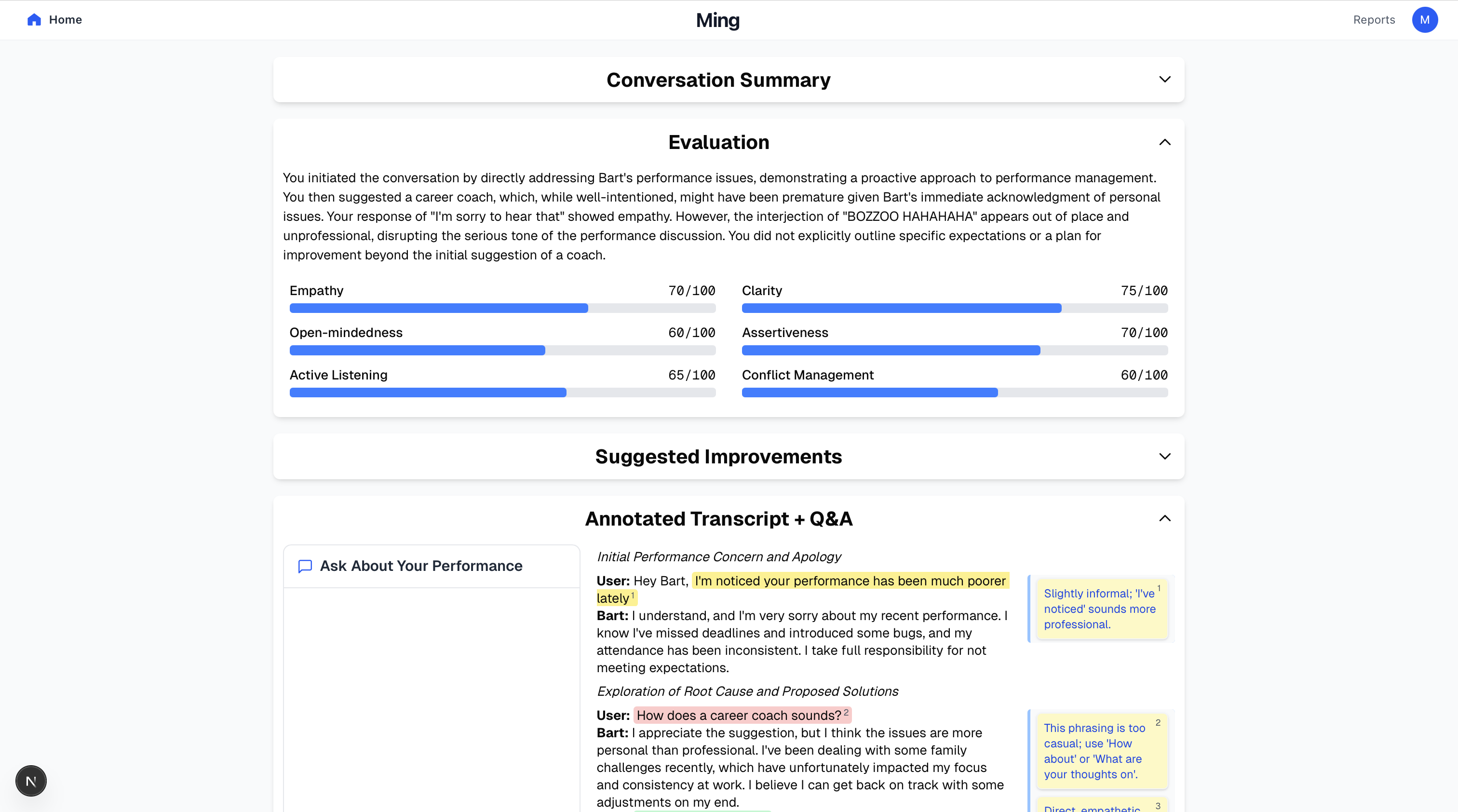 Ming Management Training, a personalized AI-native L&D coach | Devpost