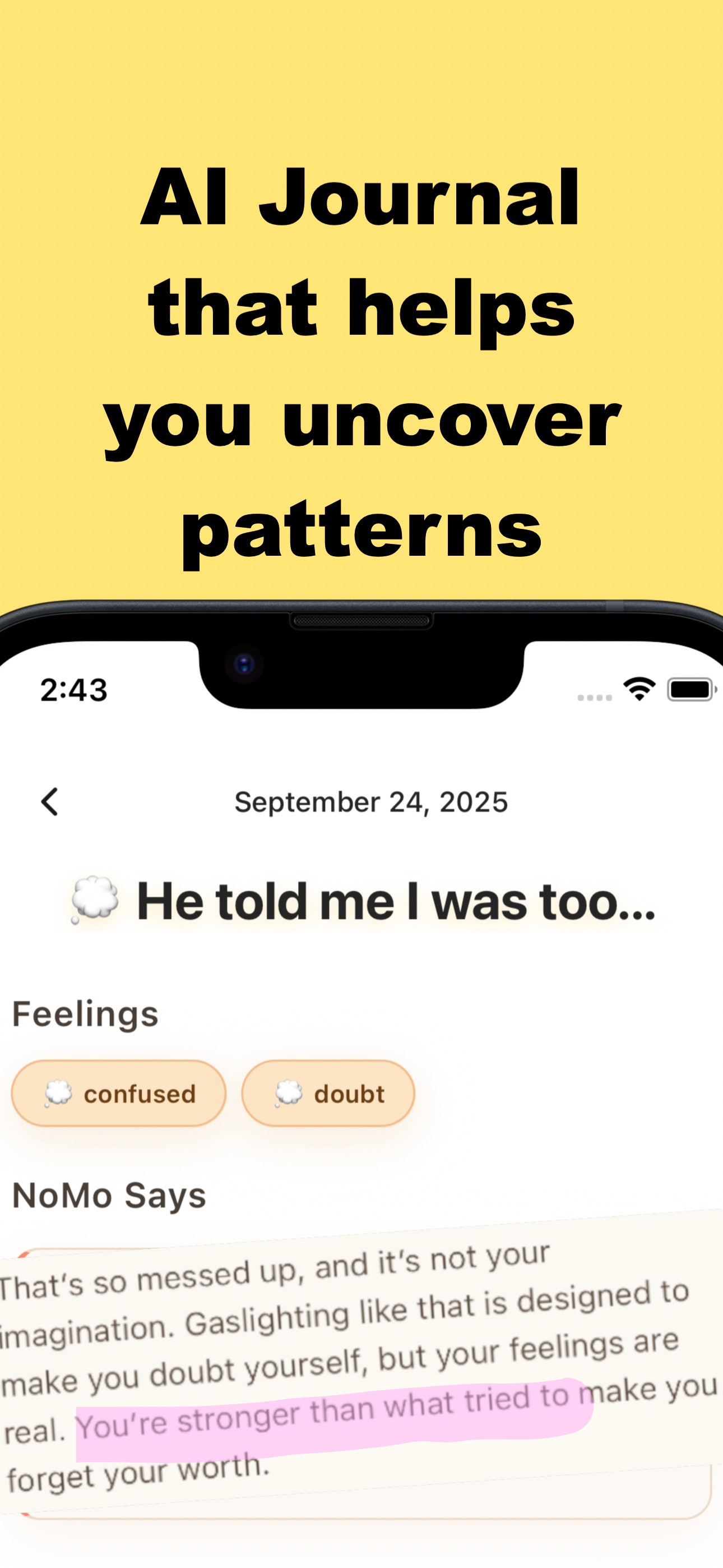 NoMo: AI Journal & Companion | Devpost