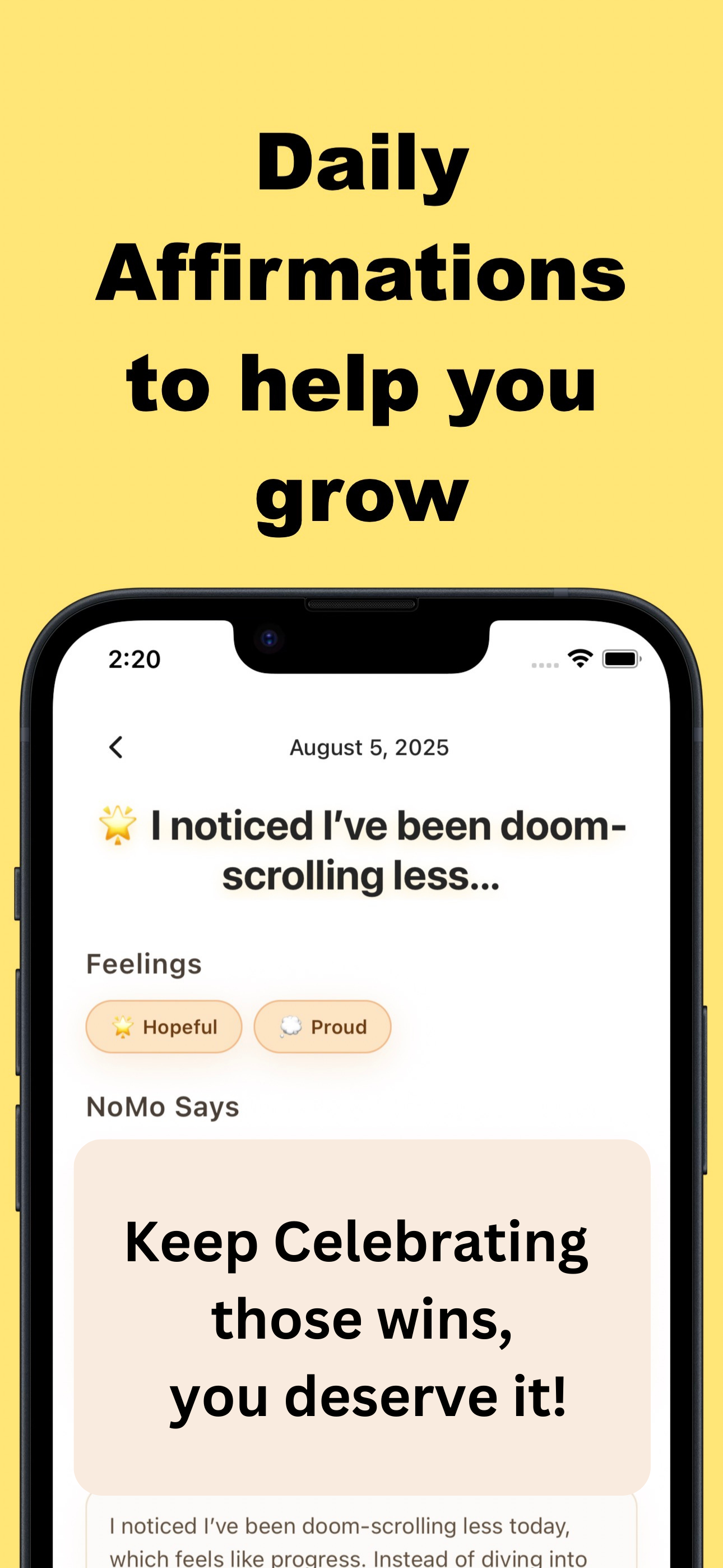 NoMo: AI Journal & Companion | Devpost