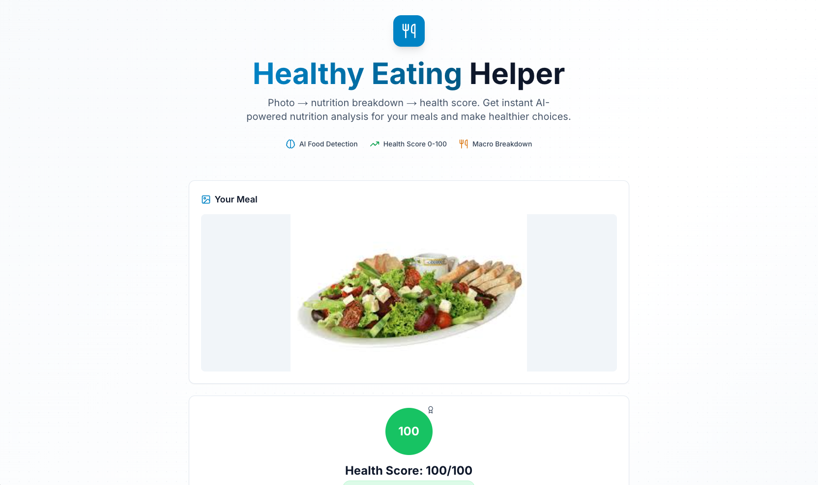 Healthy Eating Helper | Devpost