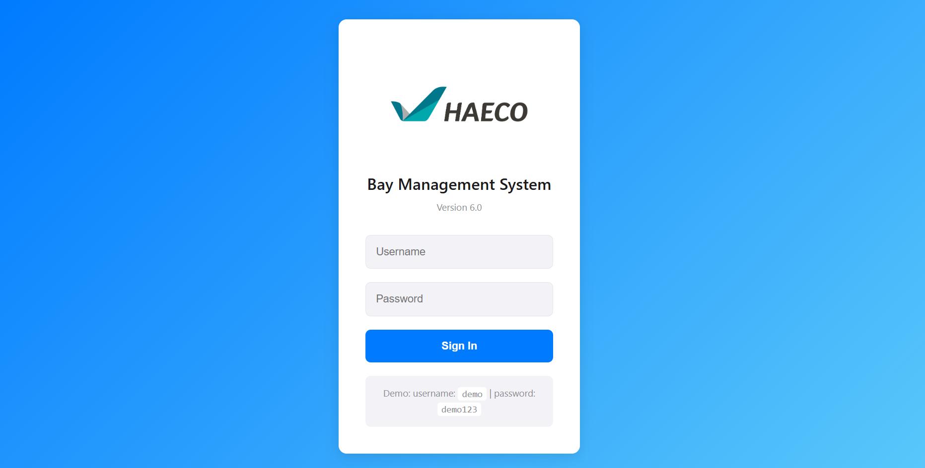 HAECO Bay Management System | Devpost