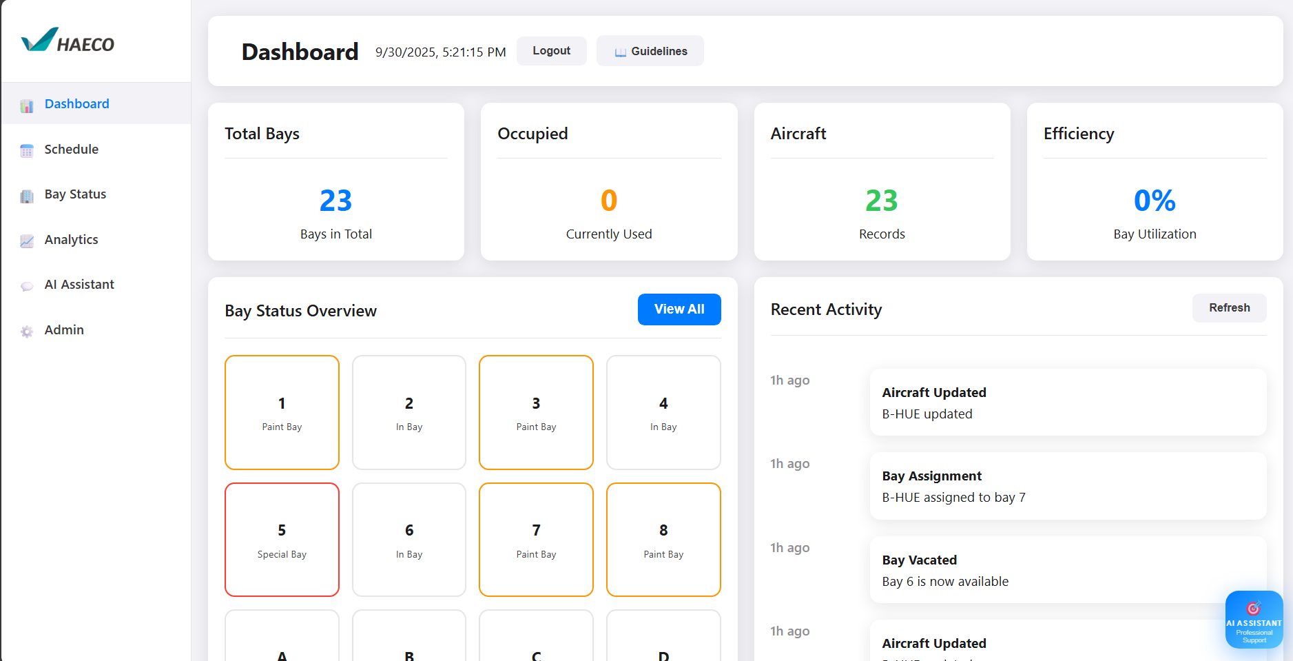 HAECO Bay Management System | Devpost