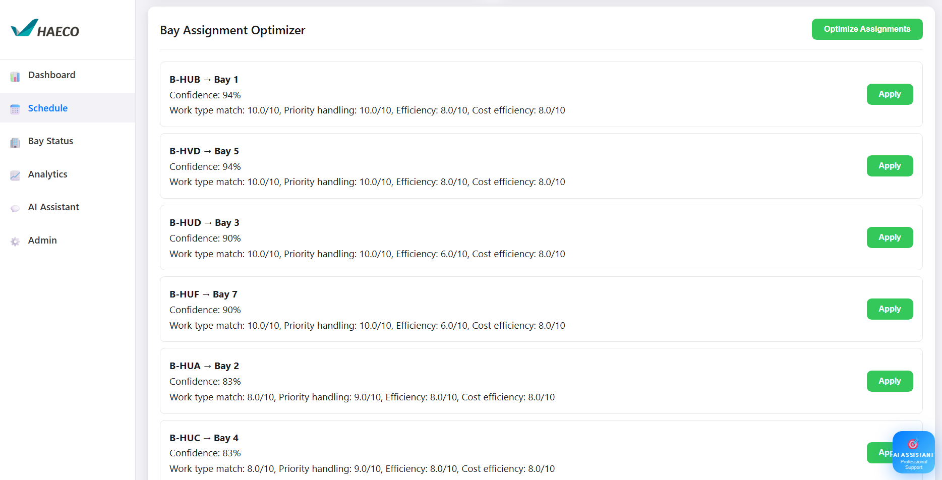 HAECO Bay Management System | Devpost