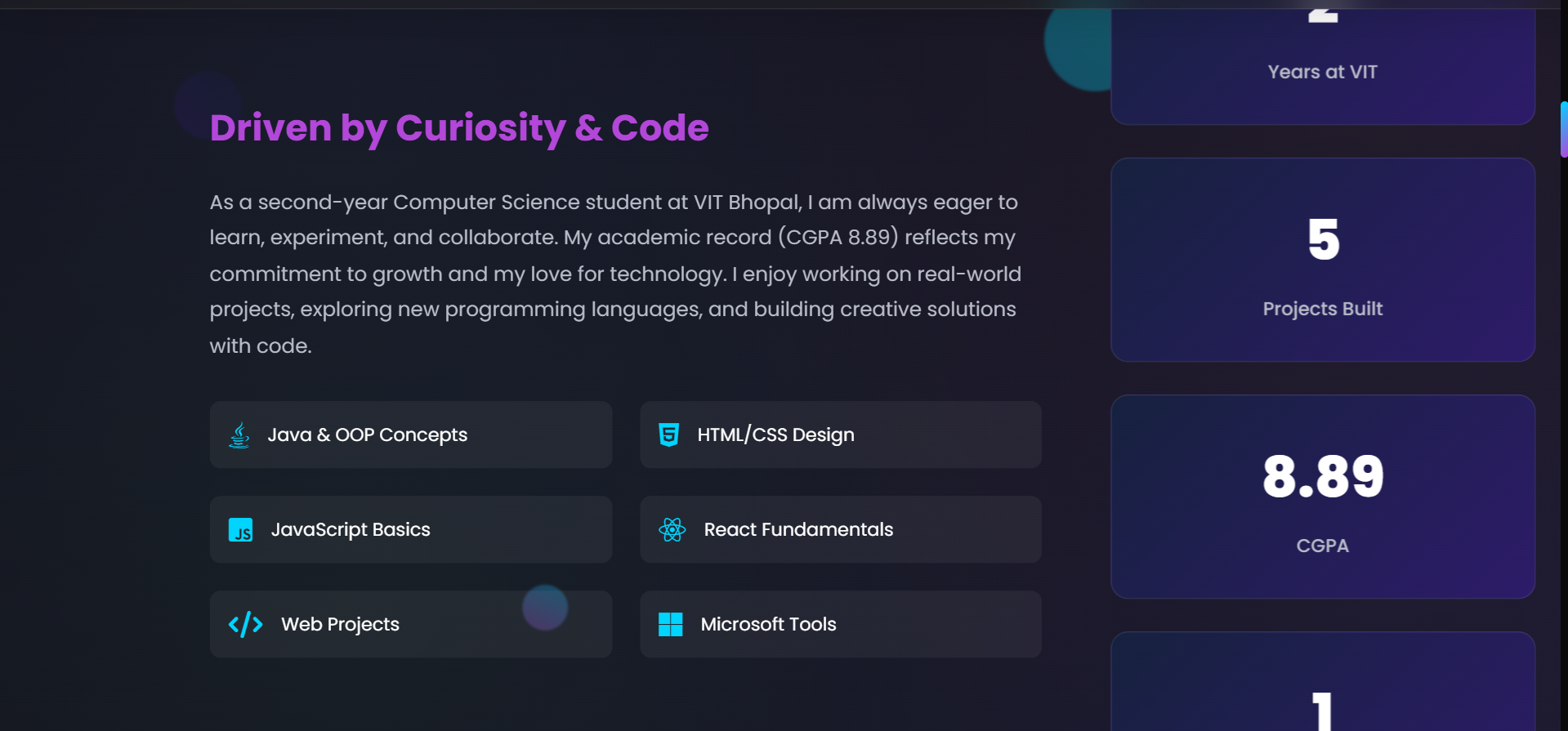 Personal Portfolio | Devpost