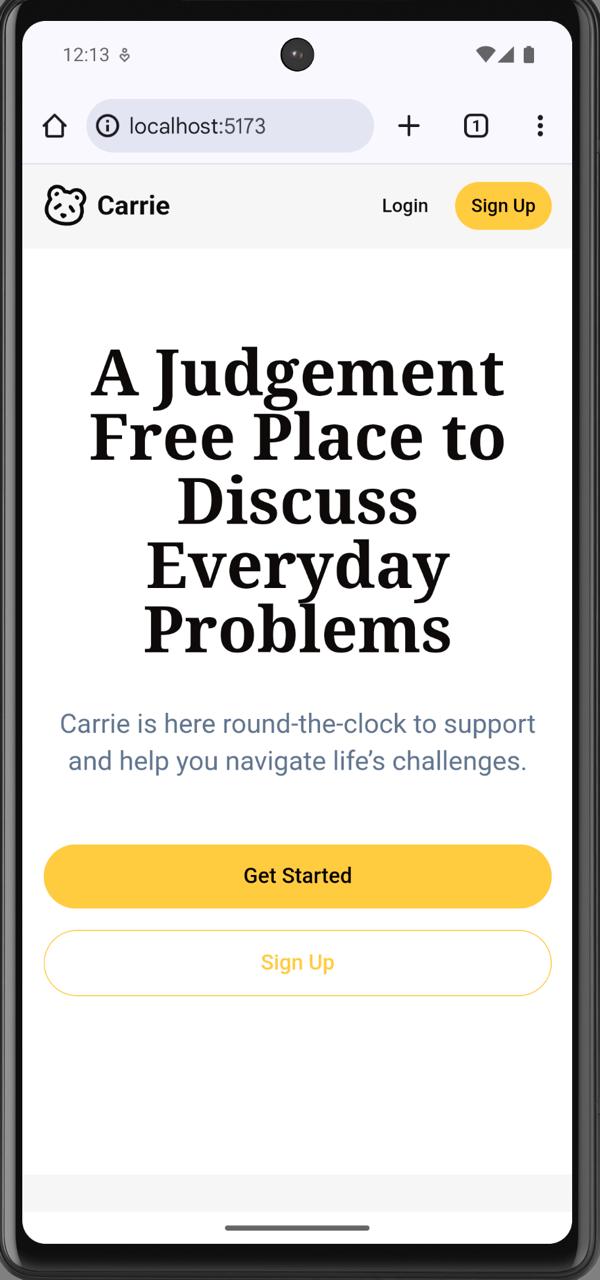 Carrie - AI Therapy In Your Pocket | Devpost