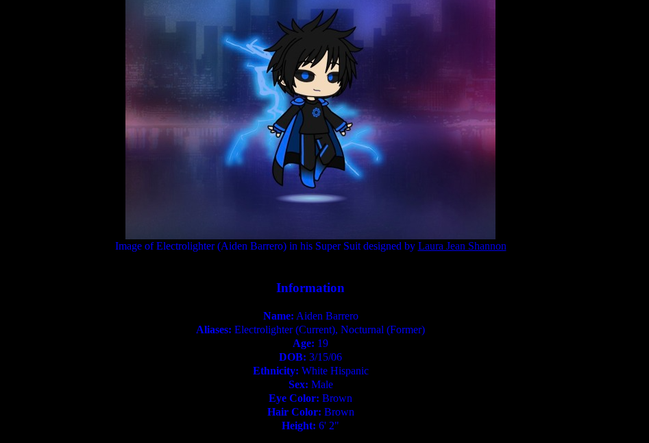 Superhero OC Information Page | Devpost