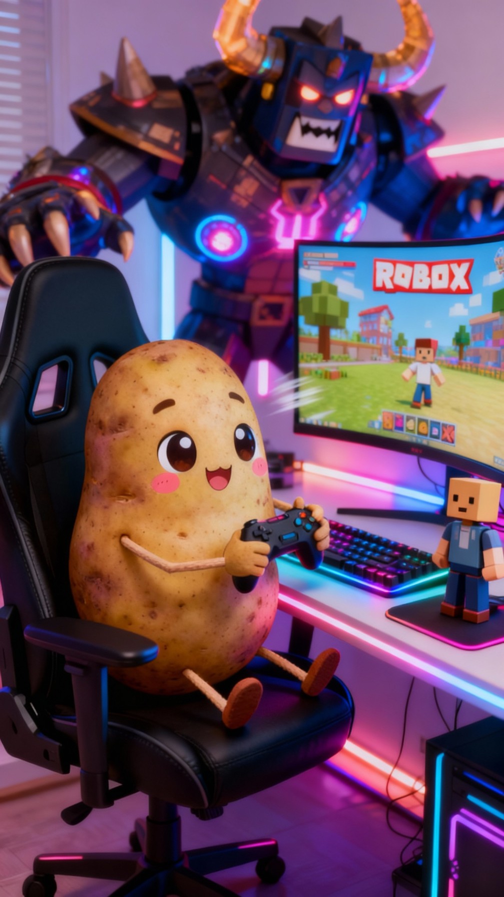 Potato Gamer Teleports Into The Game - Fights Final Boss | Devpost