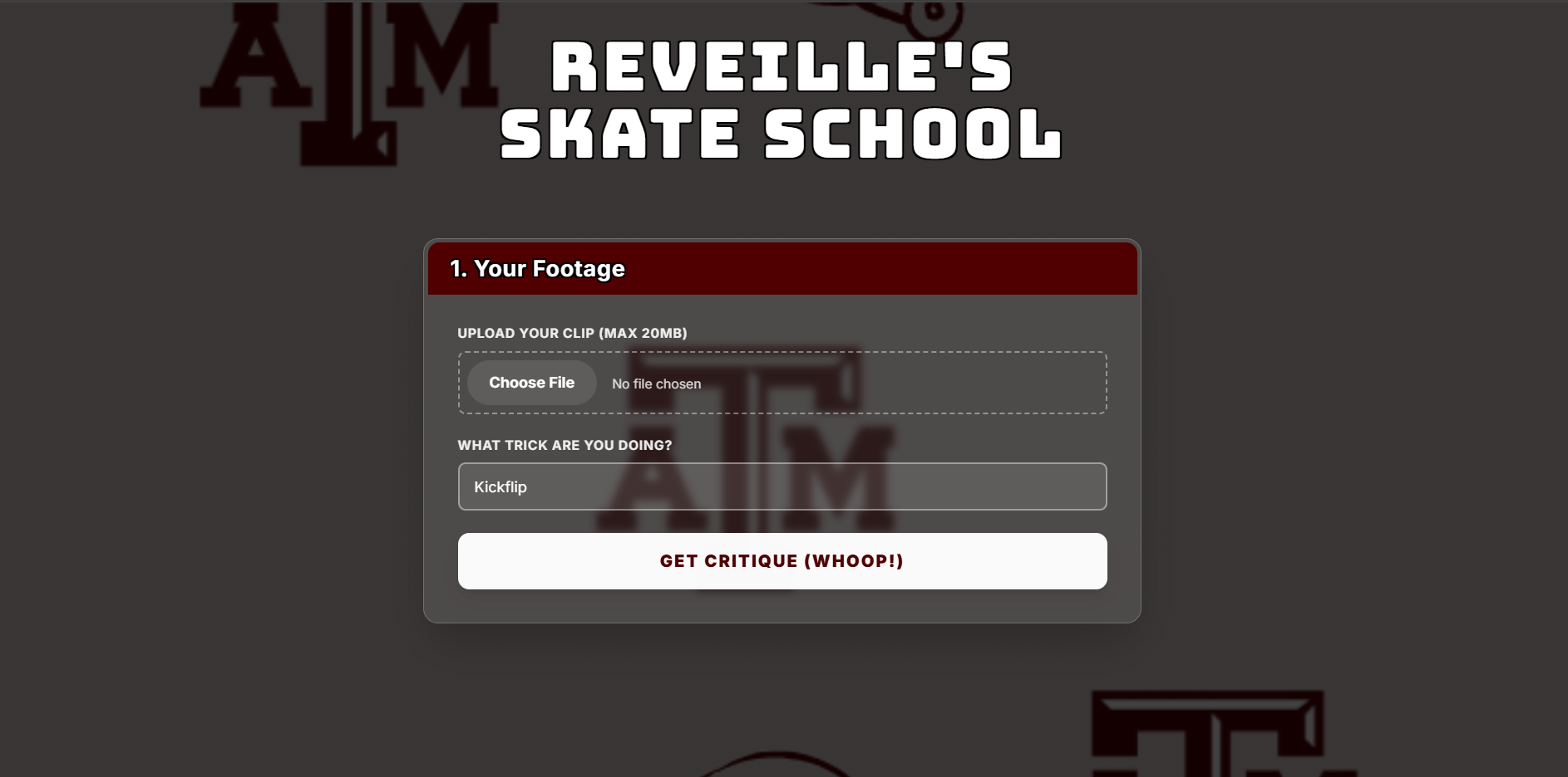 Reveille's Skate School | Devpost