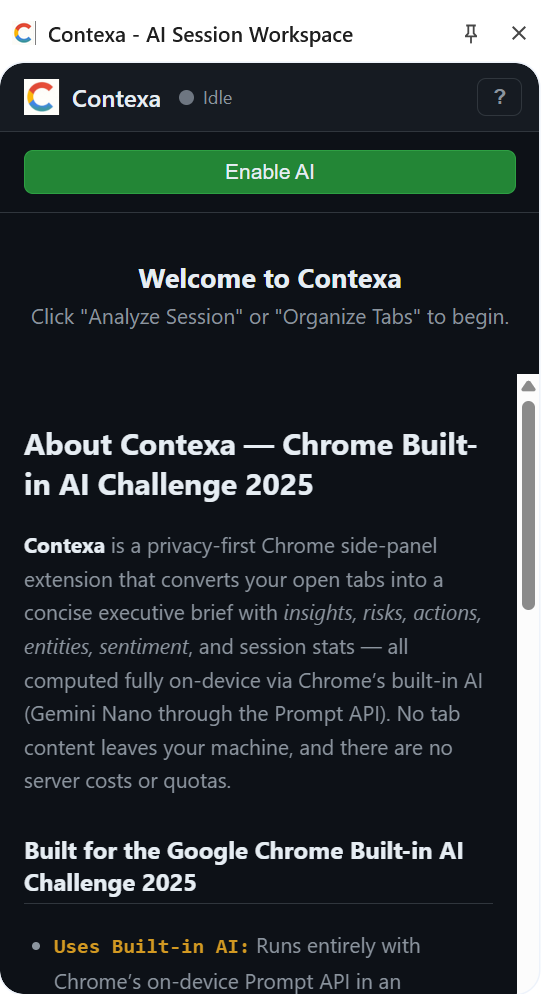 Contexa — On-Device AI Session Workspace | Devpost