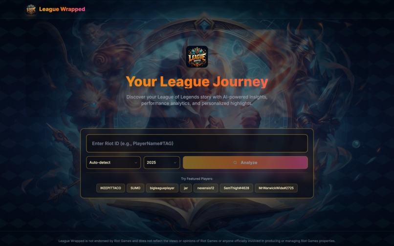 League Wrapped | Devpost