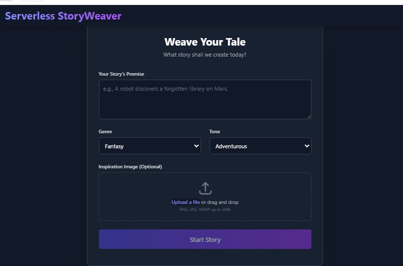 Serverless StoryWeaver - AI-Powered Interactive Storytelling | Devpost