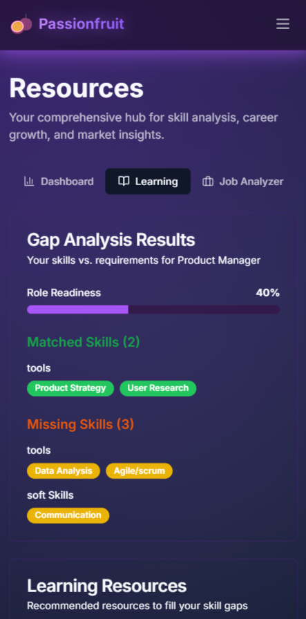 Passionfruit - Skills Gap Analyzer | Devpost