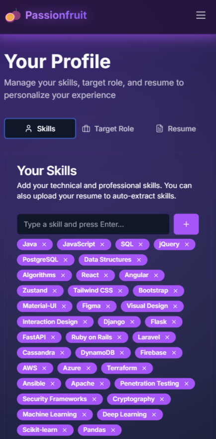Passionfruit - Skills Gap Analyzer | Devpost